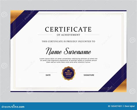A4 Certificate Template Vector Design Stock Illustrations 2 842 A4