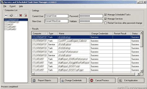FREE Service And Scheduled Task User Manager Change Service Accounts