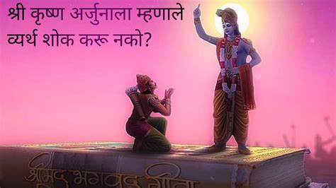 श्री कृष्ण अर्जुनाला म्हणाले व्यर्थ शोक करू नको भगवत गीता