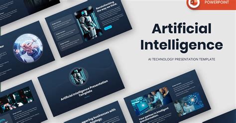 Шаблон Powerpoint с искусственным интеллектом Шаблоны презентаций Включая технологии и связь