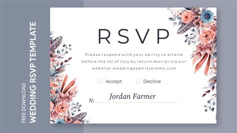 Modern Wedding RSVP Free Google Docs Template Gdoc Io