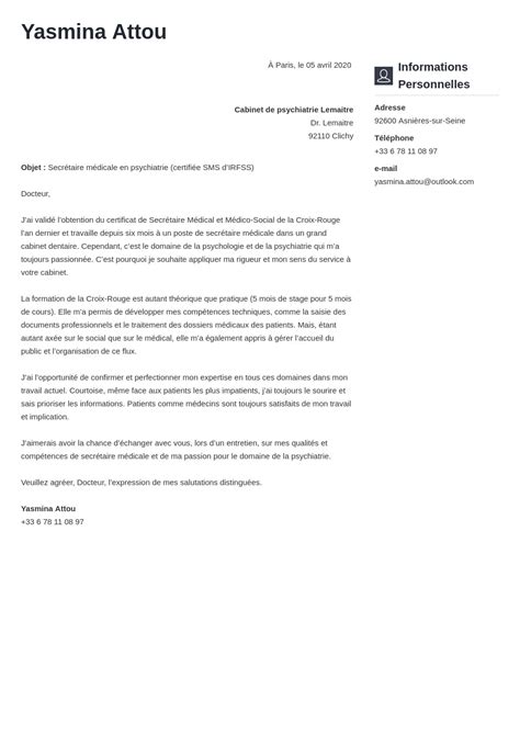 Titre Modèles de lettres de motivation pour devenir secrétaire