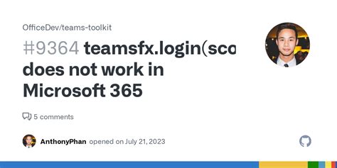 Teamsfxloginscopes Does Not Work In Microsoft 365 · Issue 9364