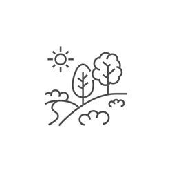 Tree Landscape Logo Royalty Free Vector Image VectorStock