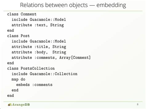 Guacamole An Object Document Mapper For Arangodb Ppt