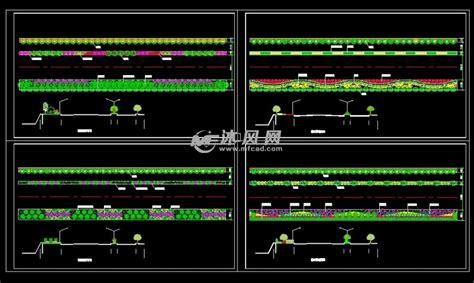 城市道路绿化平面图cad 别墅cad平面图 随意云