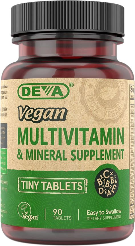 Deva Vegan Multivitamin For Women And Men With Iron Vitamin C E B Complex Vitamins