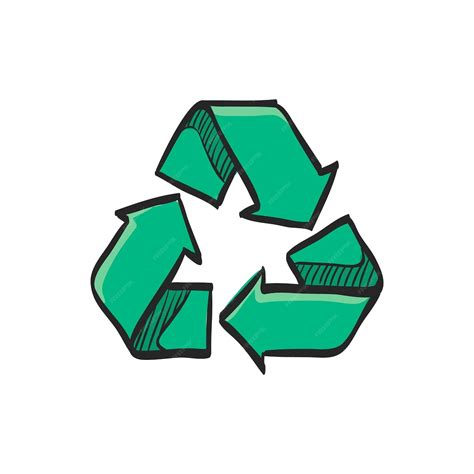Icono De Símbolo De Reciclaje En La Ilustración De Vector De Color
