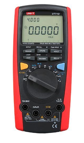 Цифровой мультиметр Uni T Ut71d для измерения напряжения силы тока сопротивления температуры