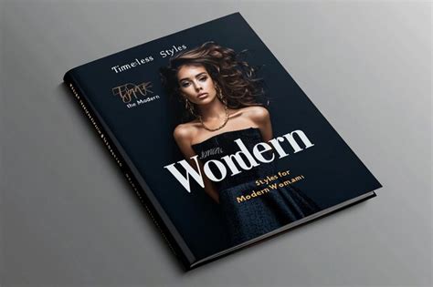 A Set Of Stylish Womans Fashion Magazine Cover Design Template Ai Photo Premium Ai Generated Image