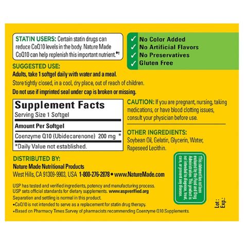 Nature Made Coq10 200 Mg Softgels Value Size 1source