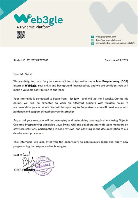 Sahil Kumar On Linkedin Internship Javaprogrammer Careerstep Newchapter