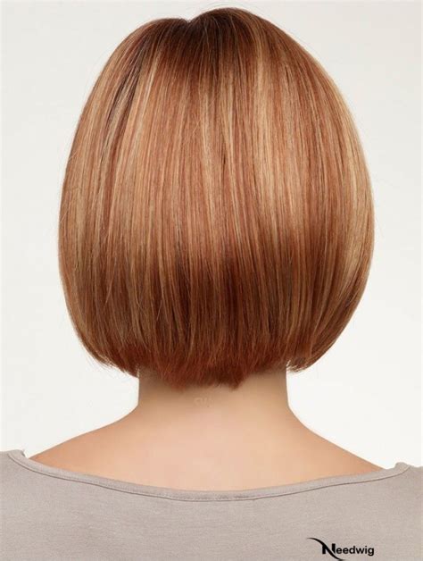Lace Front Chin Length Straight Auburn Fashionable Bob Wigs