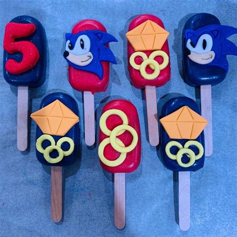 Sonic The Hedgehog Cake Pops With Olympic Symbols