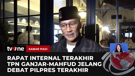 Jelang Debat Terakhir Pilpres, TPN Ganjar-Mahfud Gelar Rapat Internal | Kabar Pagi tvOne - YouTube
