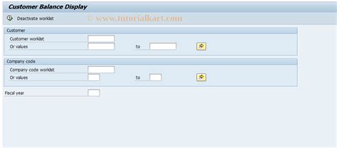 FD NA SAP Tcode Customer Bal Display With Worklist
