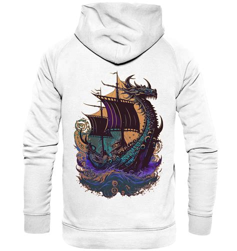 Wikinger Drachenschiff Basic Unisex Hoodie Merch Deluxe