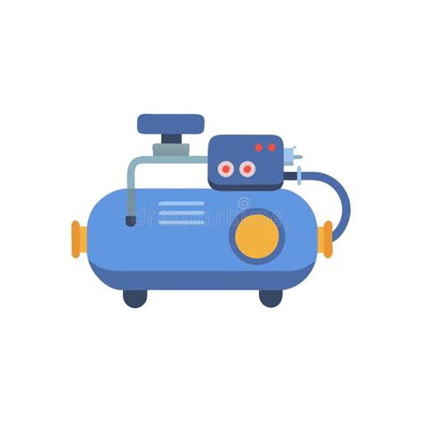 Compact Portable Air Compressor Icon For Travel Stock Image Illustration Of Support Vector