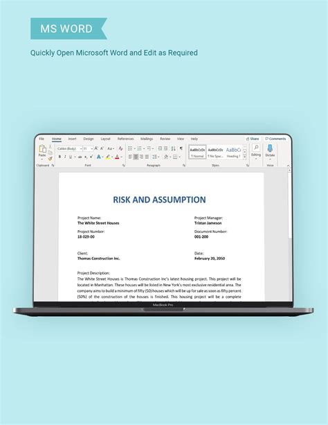 Risks And Assumptions Template In Word Google Docs Download Template Net