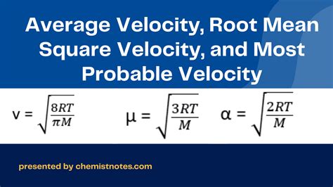 Average Velocity Formula Chemistry