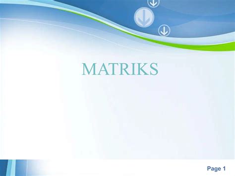 Matriks Power Point Presentation 3960196 Ppt