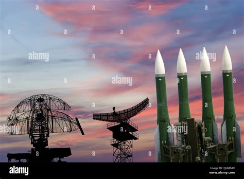 Air Defense Radars Of Military Mobile Anti Aircraft Systems And Modern