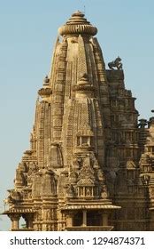 Facade Vishvanatha Temple Erotic Sculptures Western Foto Stok Shutterstock