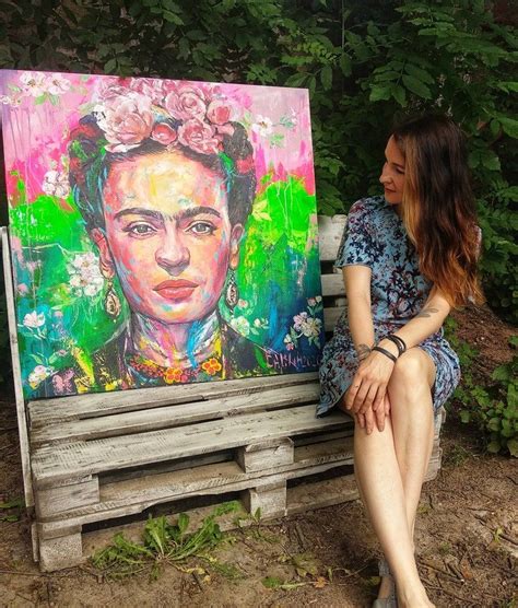 Frida Kahlo Portrait Acrylgemälde Frida Kahlo Kunst Großformat Kunst