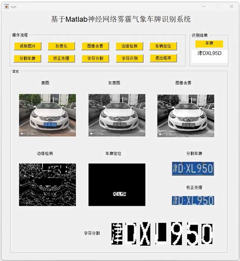 深度学习之基于matlab神经网络雾霾气象车牌识别系统gui界面 索炜达猿创