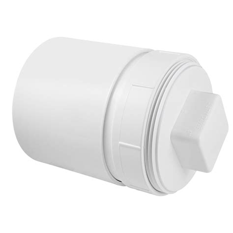4 Sewer Cleanout Adapter With Plug Pipe Fitting Pvc Dwv Flush Sewer