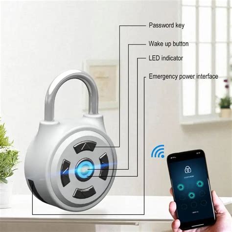 Smart Bluetooth Padlock Electronic Wireless Lock Keyless App Control