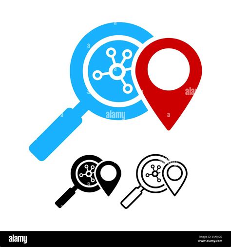 Microbial Biomarker Vector Icon Dna Graphics With A Location Icon For Medical Use Color