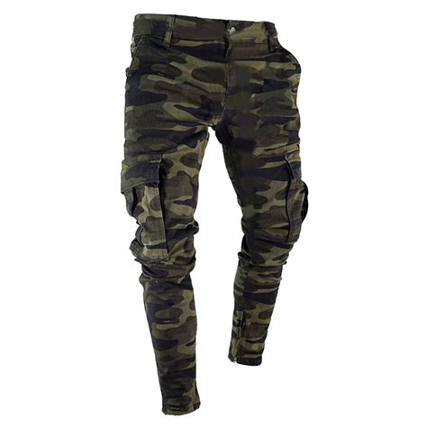 Labakihah Mens Jeans Mens Skinny Stretch Denim Pants Pleated Ripped