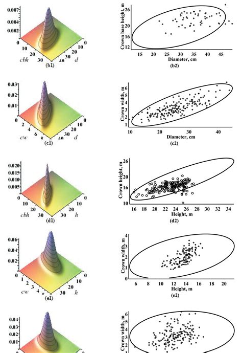 Estimated Marginal Bivariate Density Functions And Their 95 Confidence Download Scientific