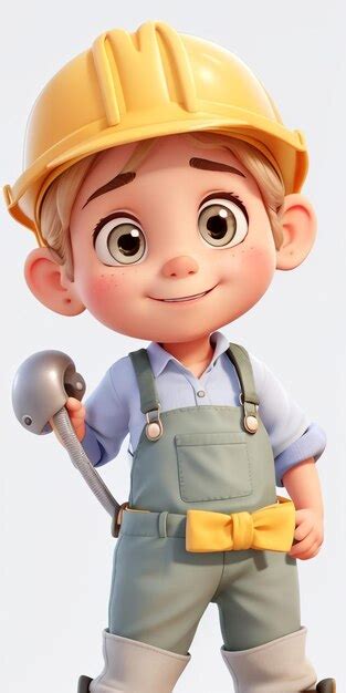 A Cute Laborer Premium Ai Generated Image