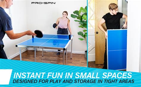 Pro Spin Compact Ping Pong Table 72 X 41 Mid Size