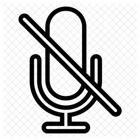Mute Microphone Icon Download In Line Style