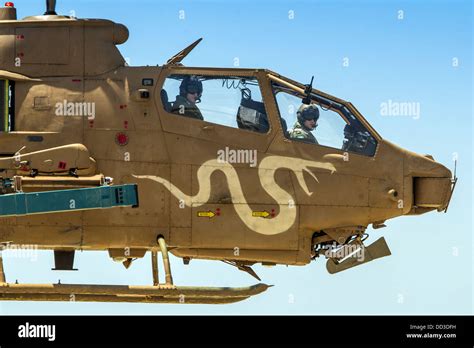 Israeli Air Force Iaf Helicopter Bell Ah Cobra In Flight Stock