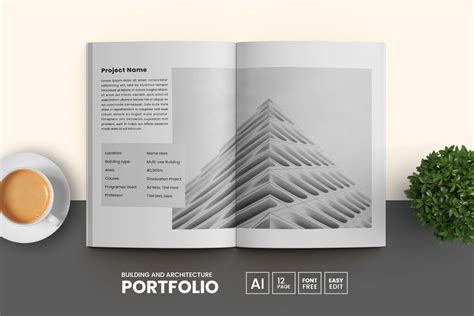 Building And Architecture Portfolio Template Or Brochure Layout