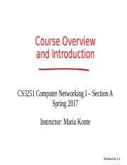 My Slides Lec1 Ppt Course Overview And Introduction CS3251 Computer