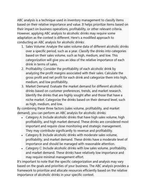 Abc Analysis Is A Technique Used In Inventory Management To Classify Items Based On Their