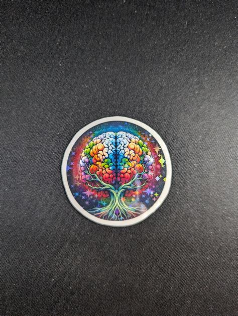 Psychedelic Brain Tree Sticker Cosmic Mind Vinyl Decal Neuro Art