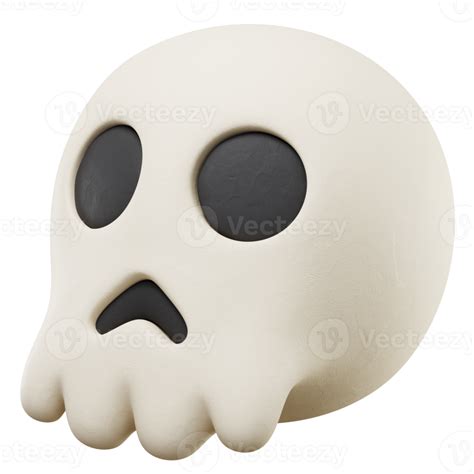 3d Skull Head Icon Halloween Illustration 11026922 Png