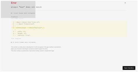 Videojs Mux Forked Codesandbox
