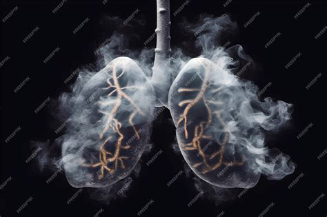 Foto Infección Pulmonar Humana Día Mundial Sin Tabaco Y El Tabaquismo
