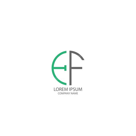 Circle Ef Logo Letter Design Creative Shape Letter Vector Creative