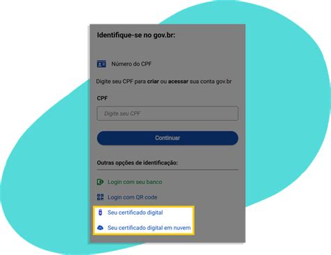 D Vidas No Login Certificado No Gov Br Governo Digital