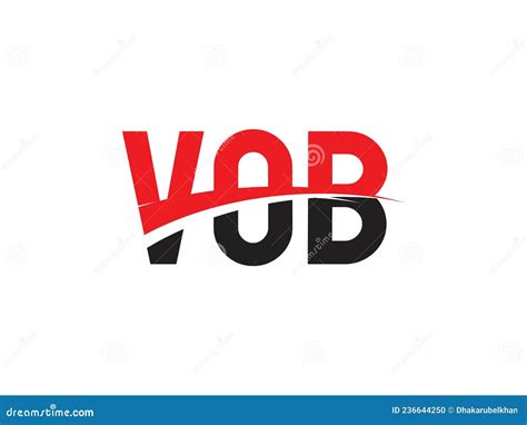 VOB Letter Initial Logo Design Vector Illustration Stock Vector