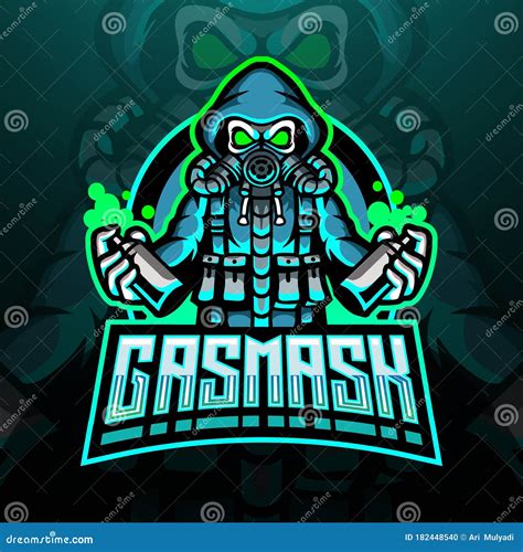 Gas Mask Esport Logo Mascot Design Stock Vector Illustration Of Game