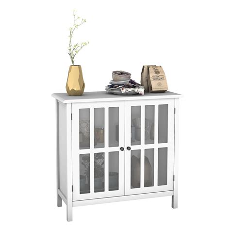 Kommode Flur Anrichte Badezimmer Costway Badschrank Weiß Sideboard Holz